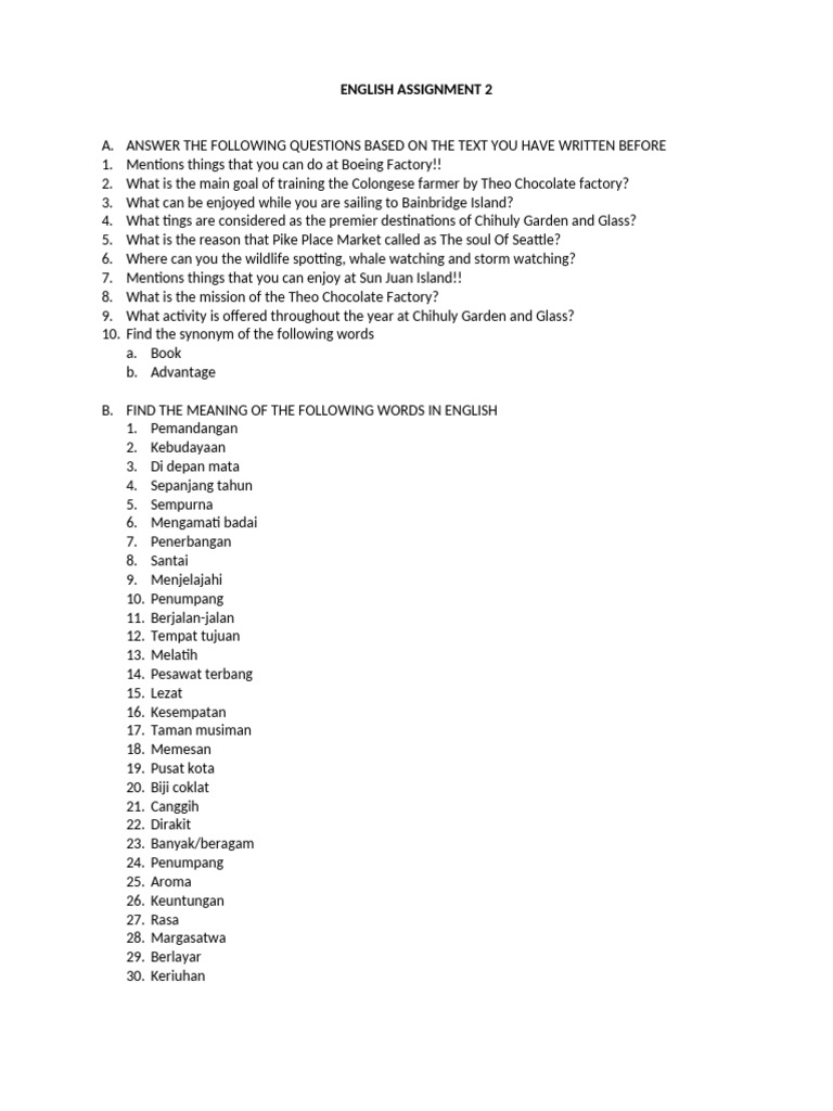 English Assignment | PDF