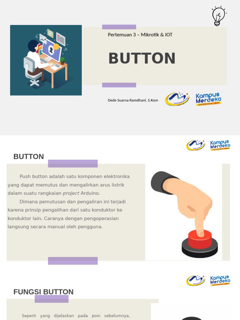 Push Button dalam Proyek IoT Mikrotik | PDF
