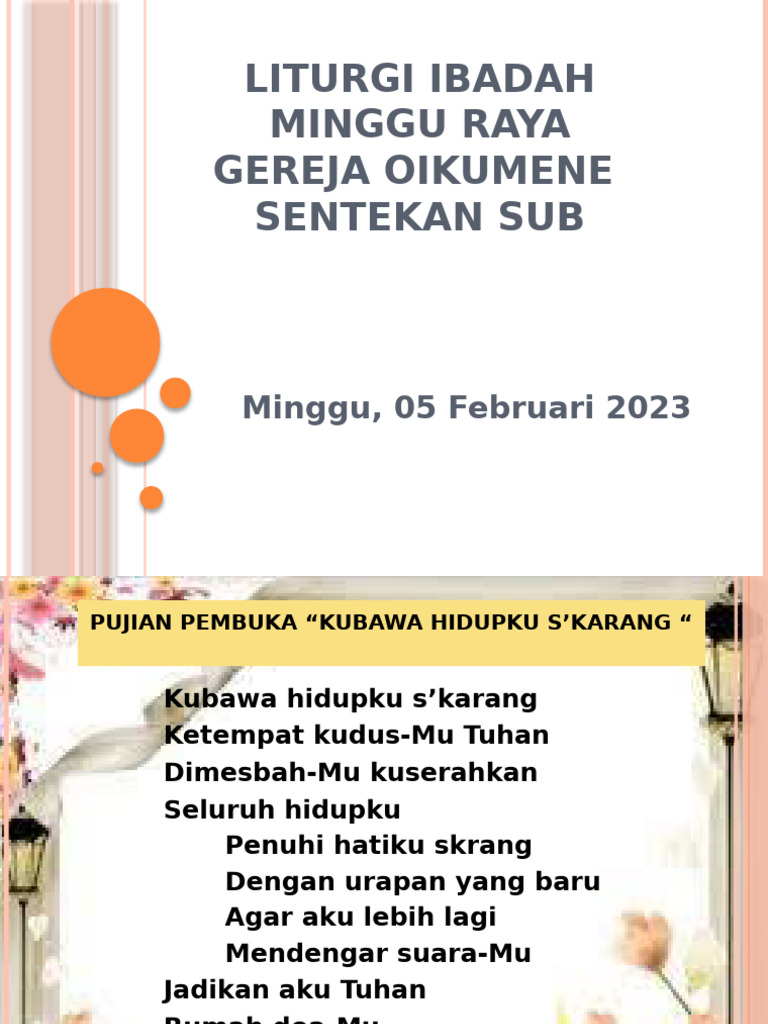 Liturgi Ibadah 05-2-23 | PDF