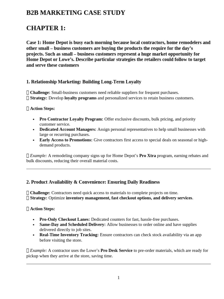 B2B Marketing Case Study | PDF | Enterprise Resource Planning | Supply Chain