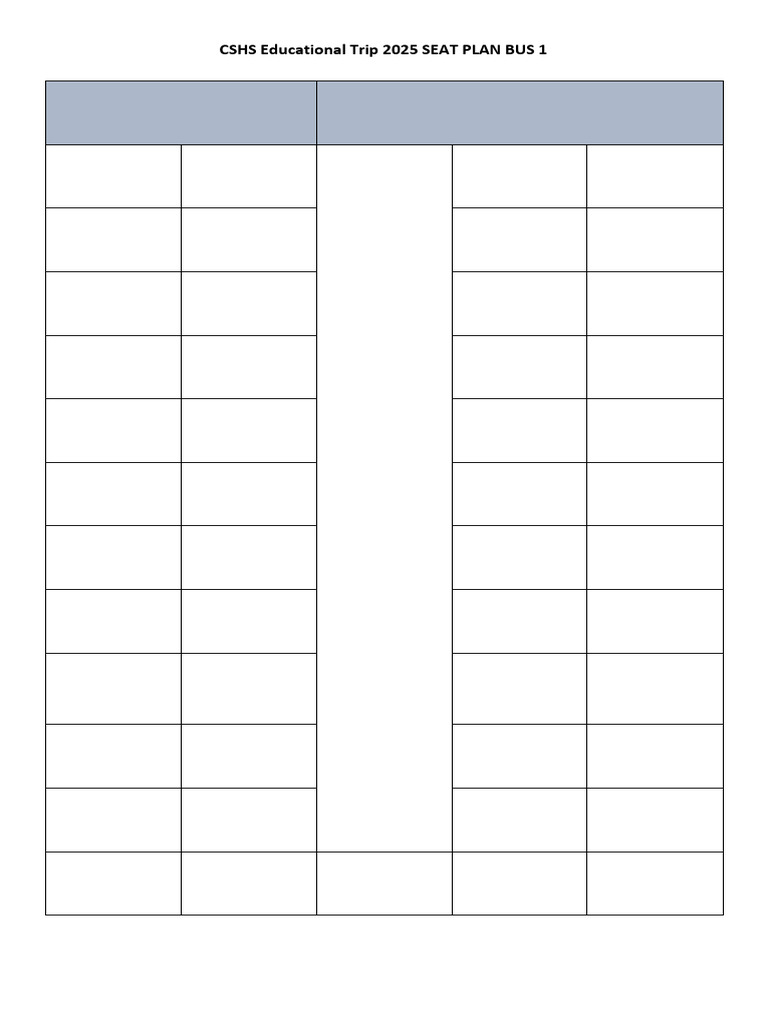 Final Seat Plan March 8 CSHS | PDF