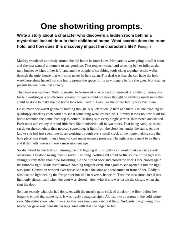 One Shot Writing Practice. | PDF