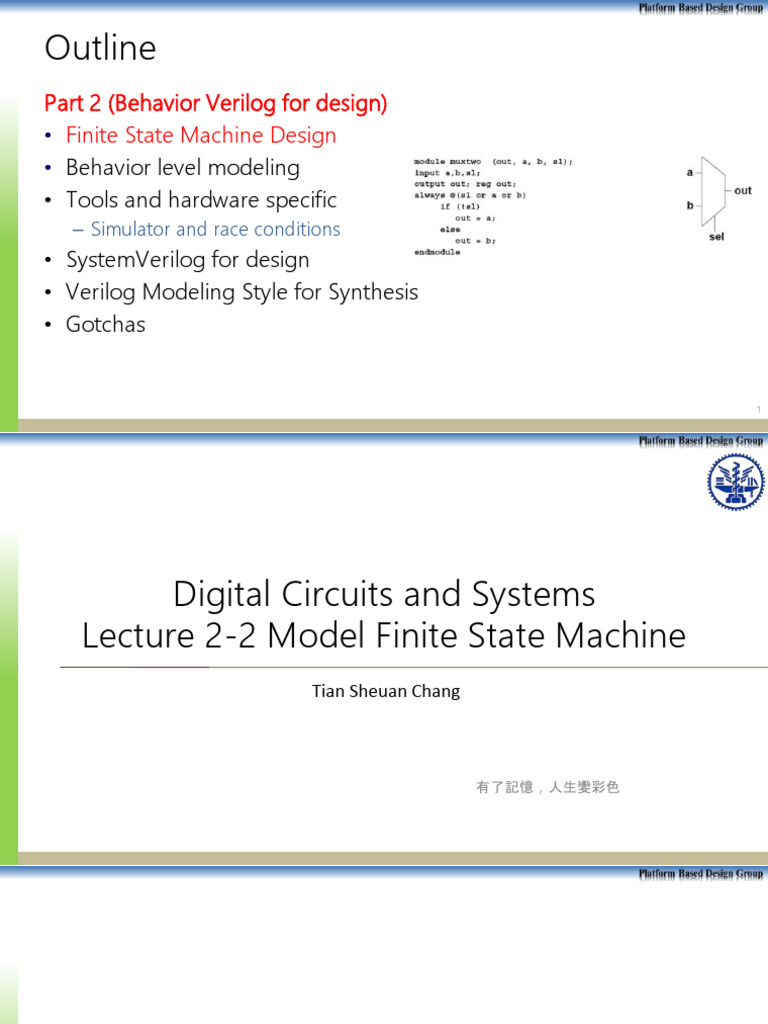Lecture 2-2 Model FSM 20250213 | PDF | Computer Engineering | Digital Electronics