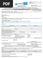 Sbi Accout Closer Form | PDF