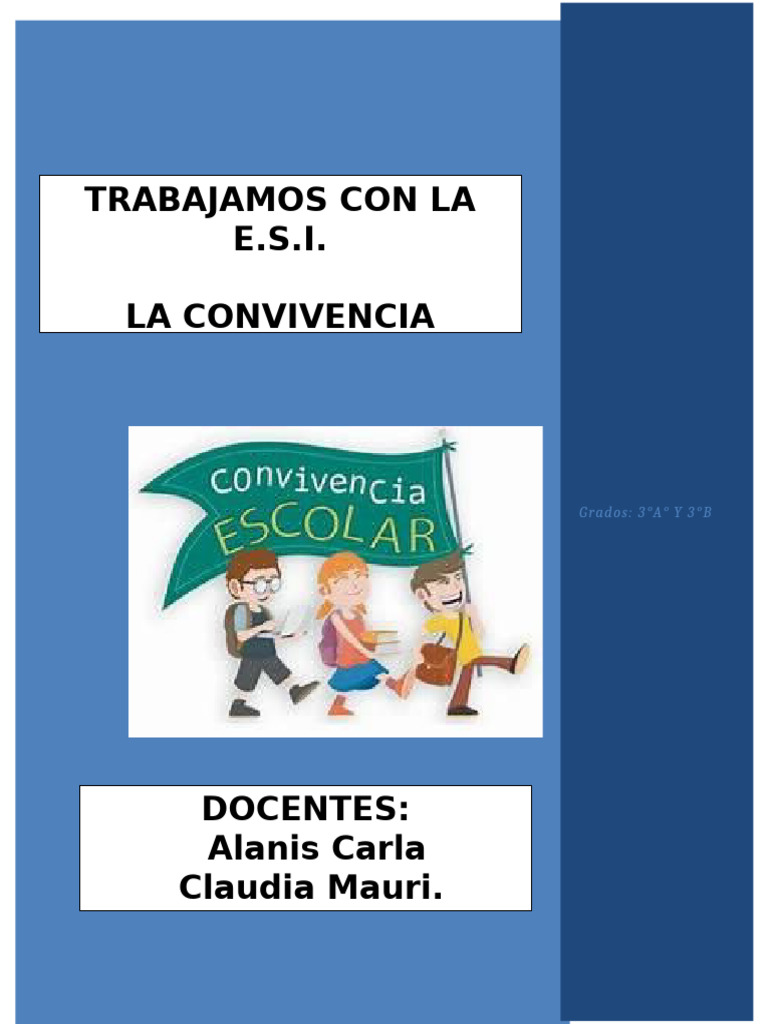 ESI CONVIVENCIA ESCOLAR 3°a° y 3°b | PDF | Tolerancia | Amor