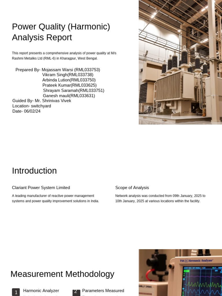 Power Quality Harmonic Analysis Report06feb | PDF | Ac Power | Electrical Engineering