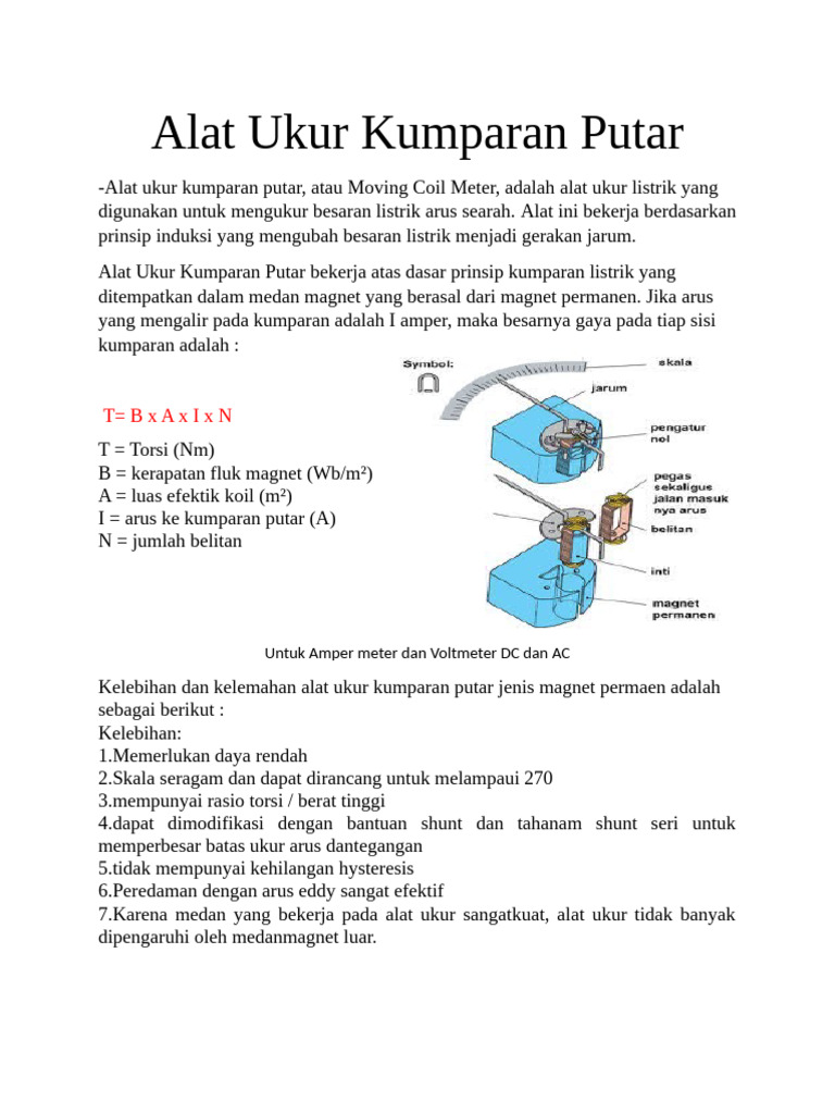 Alat Ukur Kumparan Putar kelompok | PDF