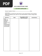 NCOI Annotations Form for Teacher II Applicant | PDF | Lesson Plan ...
