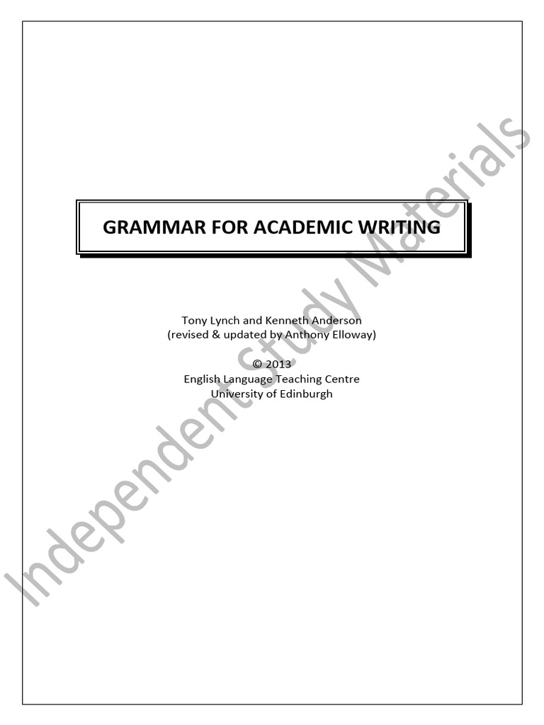 grammar_for_academic_writing_ism | PDF | Adverb | Verb