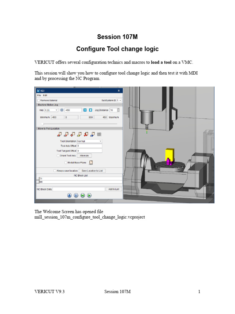 Session 107M-Configure Tool Change Logic | PDF | Computing | Computer ...
