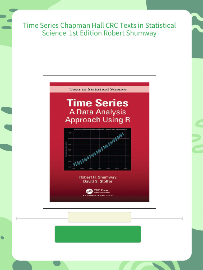 Time Series Chapman Hall CRC Texts in Statistical Science 1st Edition ...