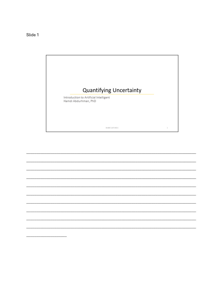 Quantifying Uncertainty | PDF | Probability Density Function | Probability Distribution