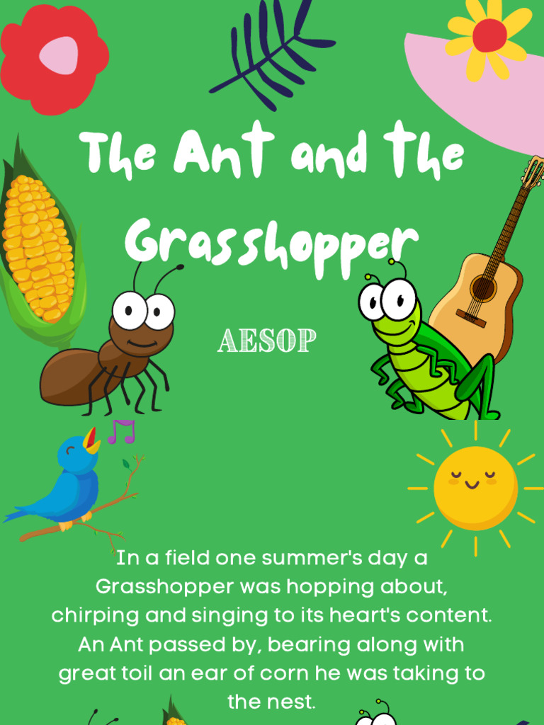 Aesop's Fable: Ant and Grasshopper | PDF
