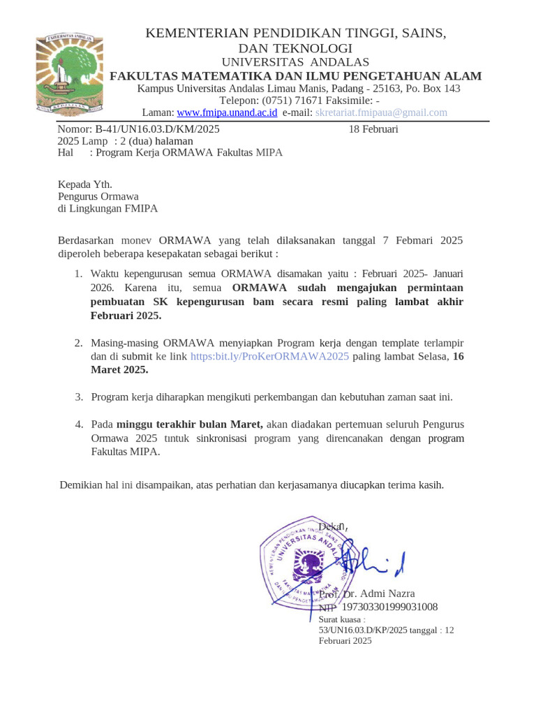 Program Kerja DPM 2025 | PDF