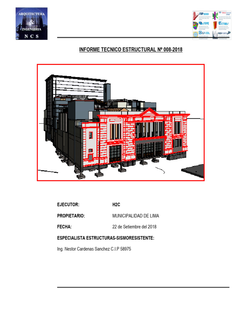 Informe Tecnico Estructural - #008-2018 | PDF | Ingeniería estructural