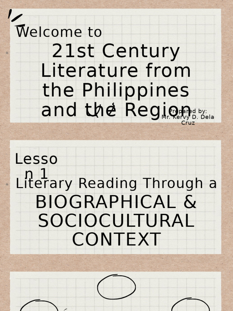 Lesson 1 Literary Reading Through Biographical and Sociocultural ...