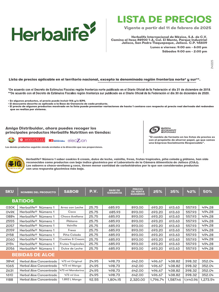 Lista de Precios Distribuidor Independiente-Nacional - 18.03,25 | PDF ...