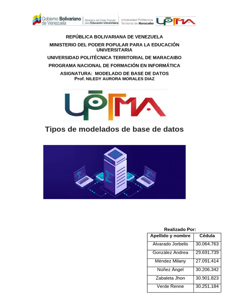Tipos de Modelados de Base de Datos Definición y para Q Se Utilizan-1 ...