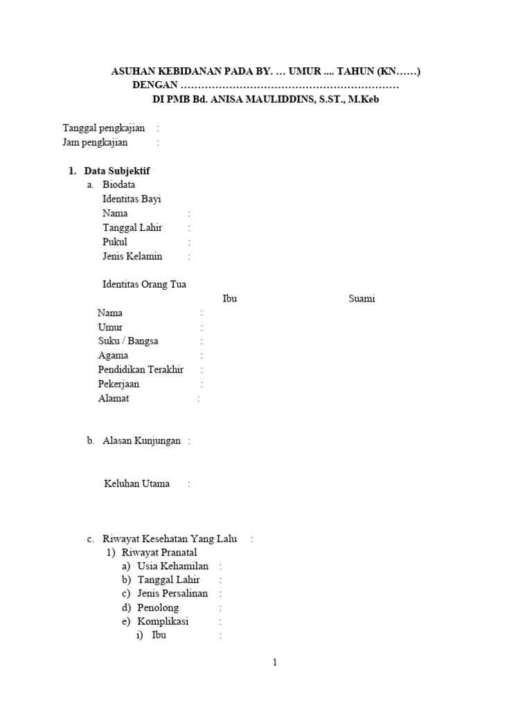 FORMAT ASKEB BBL | PDF
