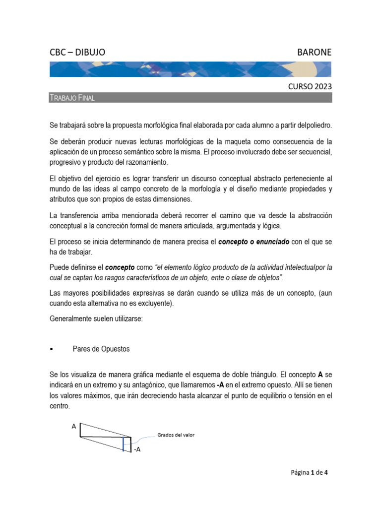 Trabajo Final CBC Barone 2023 | PDF | Concepto | Diseño