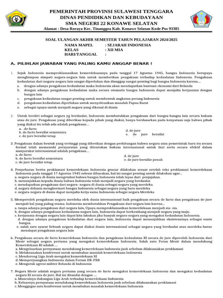 Sejarah Peminatan Kelas Xii Iis | PDF