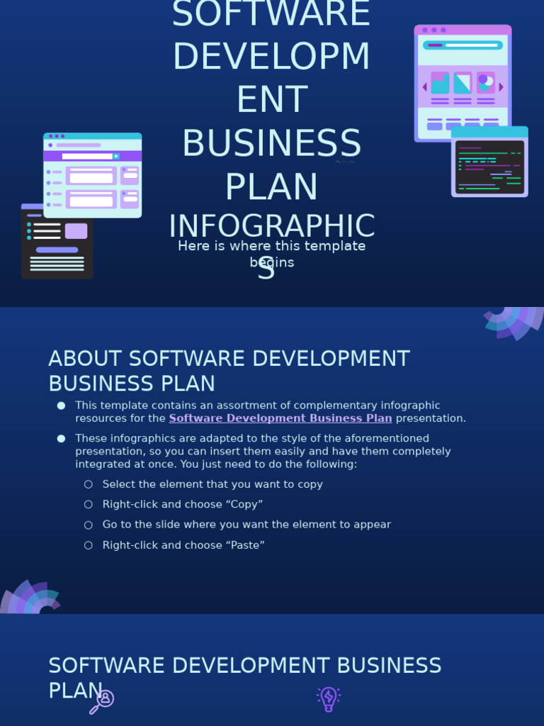 Software Development Business Plan Infographics by Slidesgo | PDF | Planets | Planets In Astrology