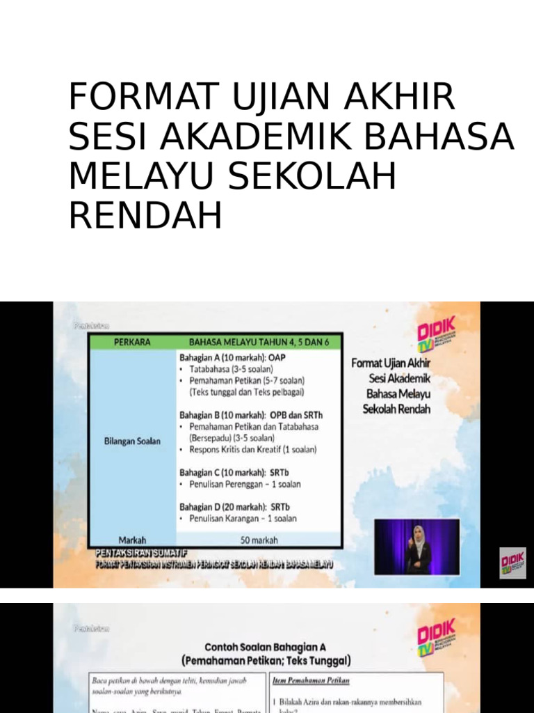 Pentaksiran Instrumen Prsentation | PDF