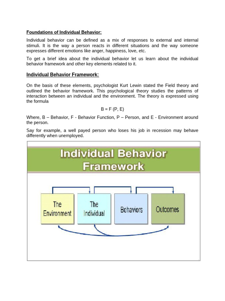 Foundations of Individual Behavior | PDF | Perception | Senses