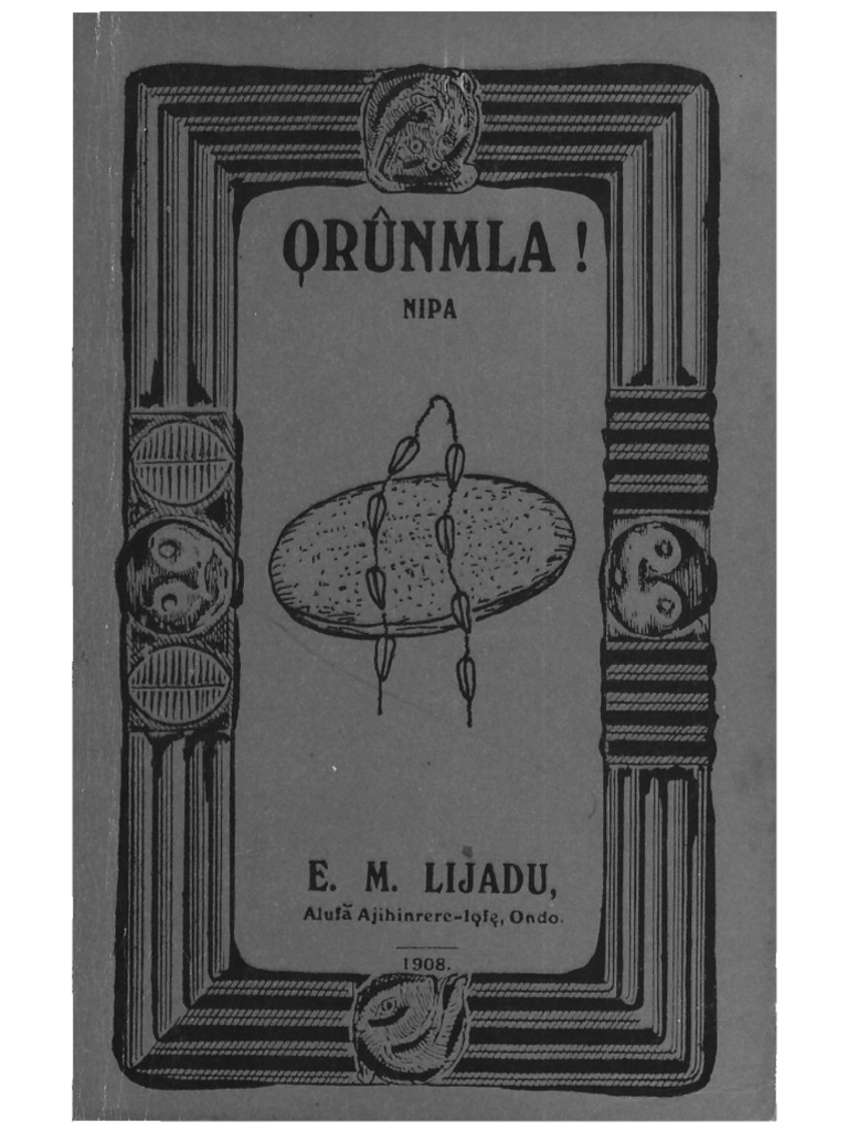 EM Lijadu 1908 Orunmila Nipa | PDF