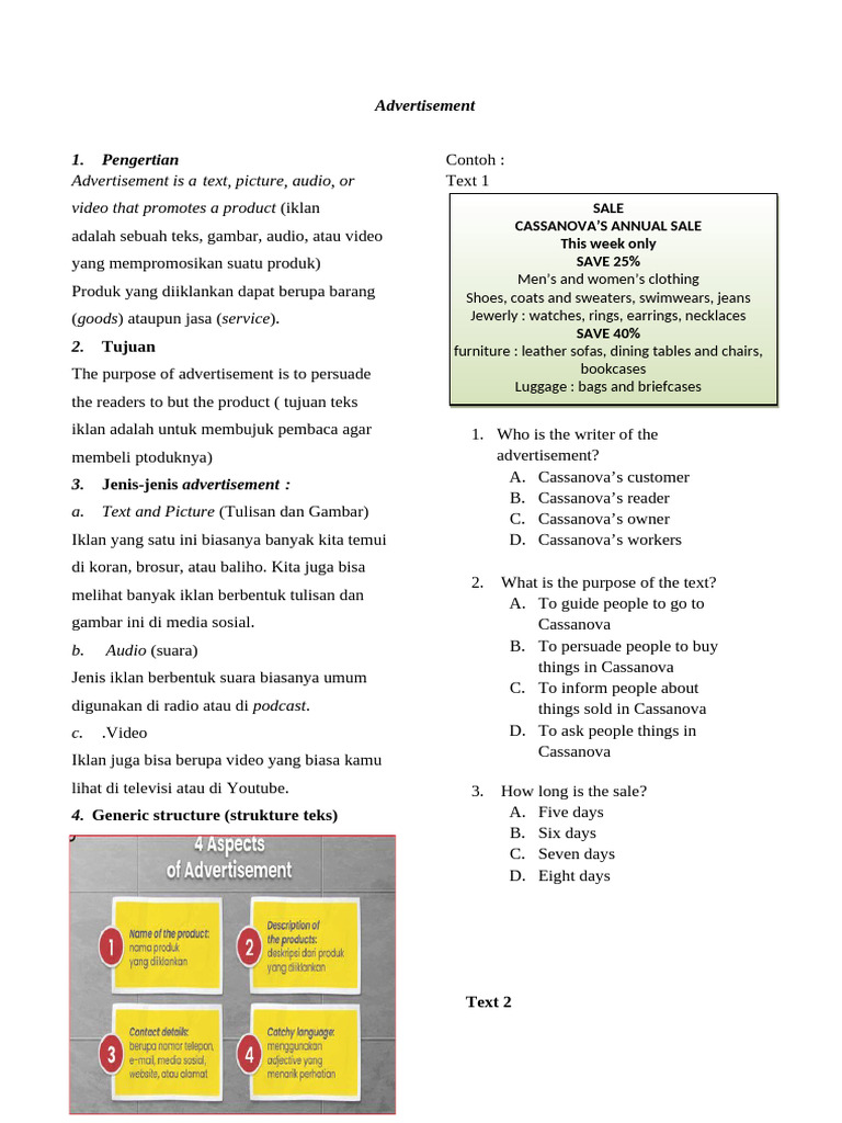 Understanding Advertisements and Their Types | PDF