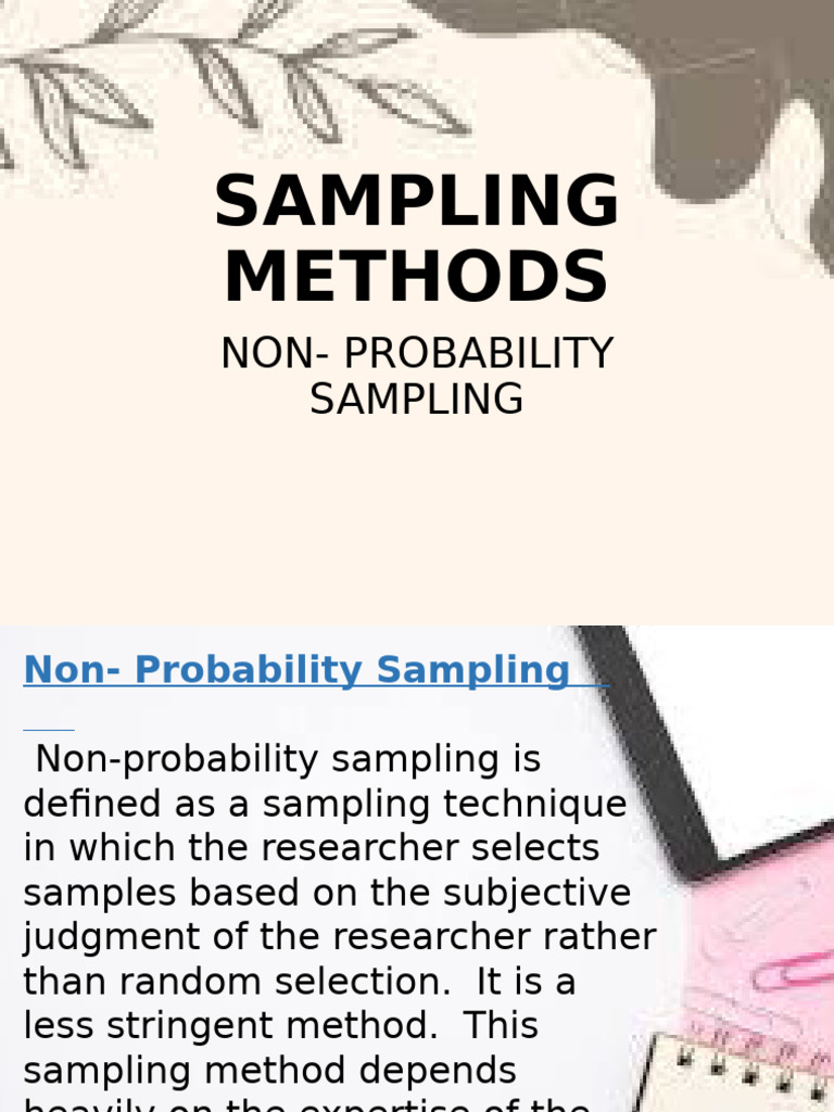 Group 2 - Non Probability Sampling | PDF | Sampling (Statistics) | Statistics