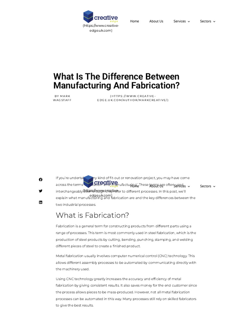 What Is The Difference Between Manufacturing and Fabrication ...