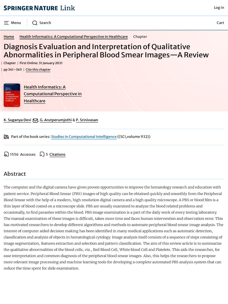 BOOK CHAPTER-a Review - SpringerLink | PDF | Cytopathology