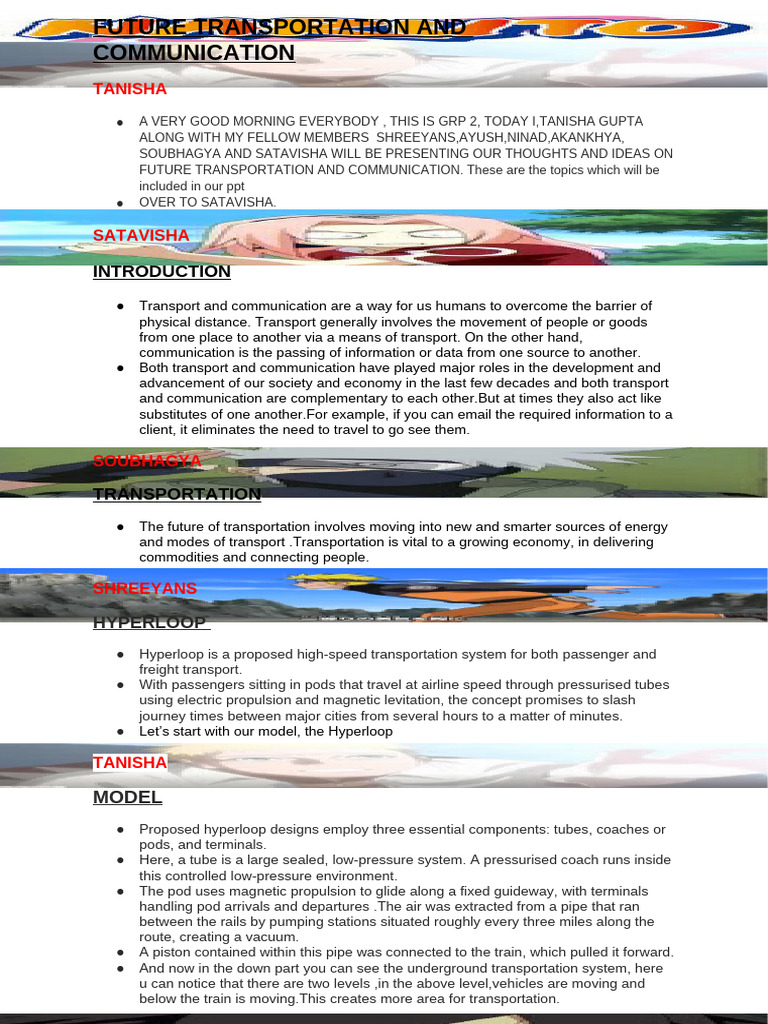 Future Transportation and Communication | PDF | Holography | Hyperloop