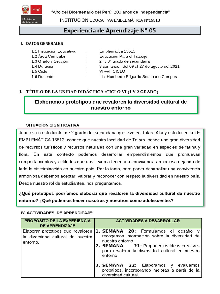 Exp Apre 5 Ept | PDF | Iniciativa empresarial | Aprendizaje