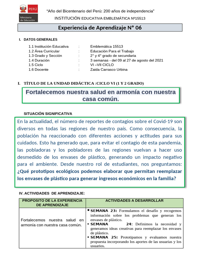 EXP_APRE_6_EPT (1) | PDF | Iniciativa empresarial | Fruta