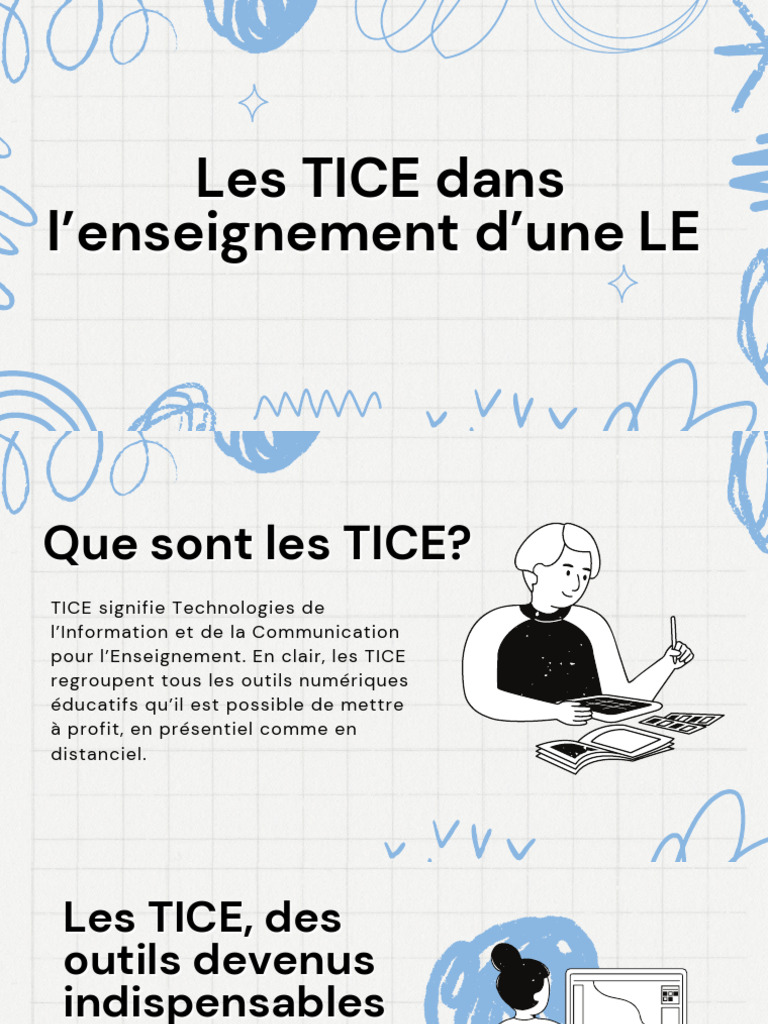 Les TICE : Outils Clés de l'Enseignement | PDF | Technologies de l ...