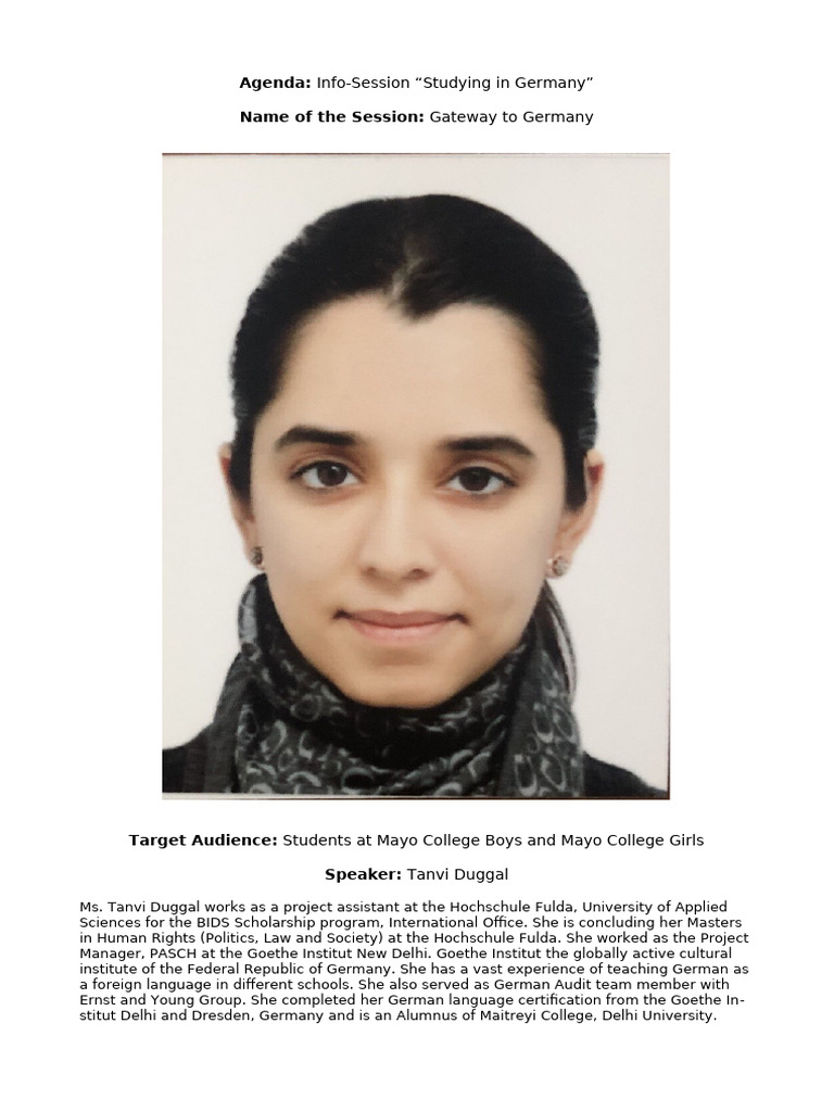 Speaker Profile Info-Session 06.09 | PDF