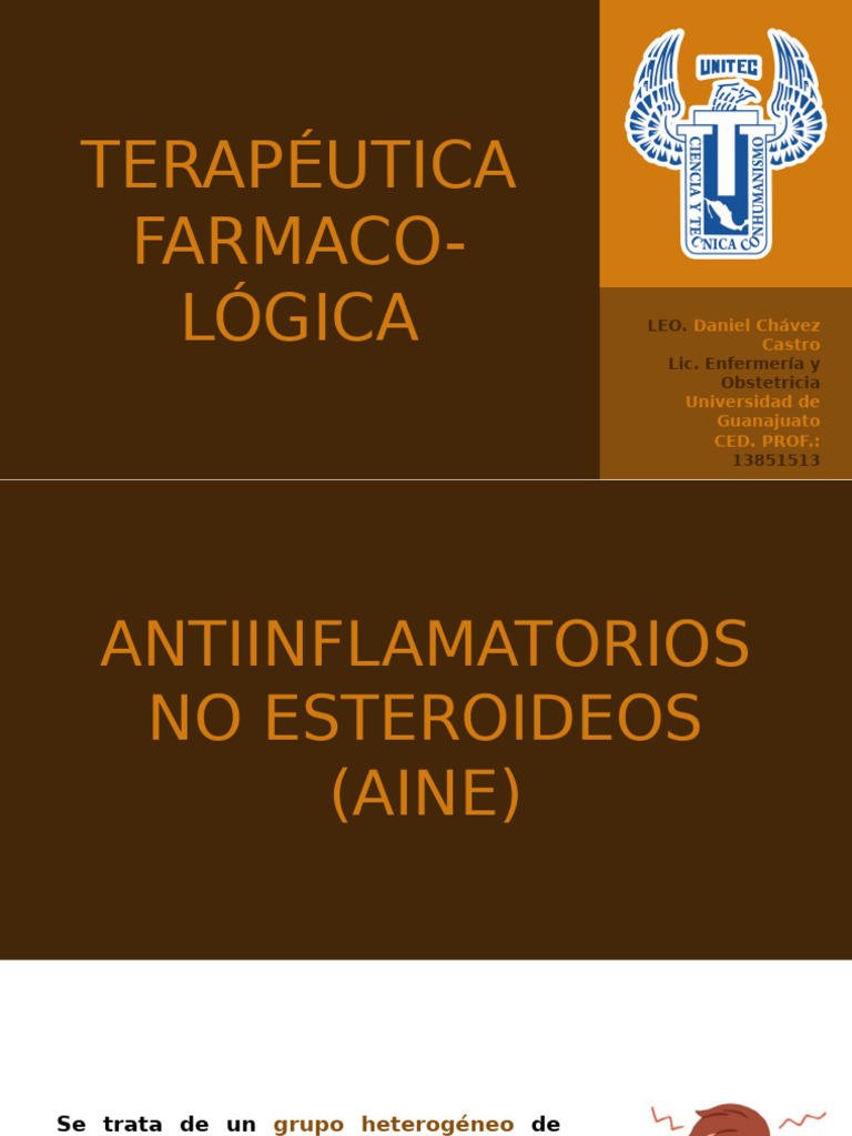 Antiinflamatorios No Esteroideos (AINE) - TF | PDF | Droga anti-inflamatoria libre de esteroides ...