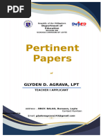 Editable Cover Page Pertinent Papers | PDF