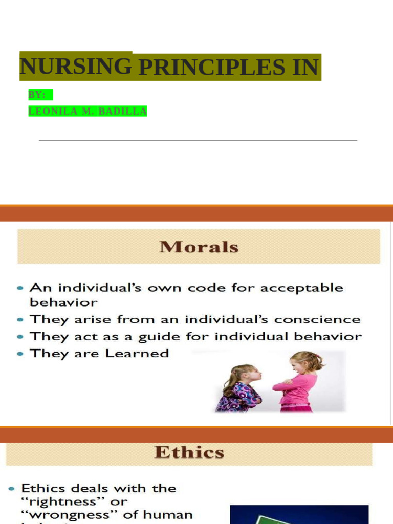 Ethical Principles in Nursing | PDF
