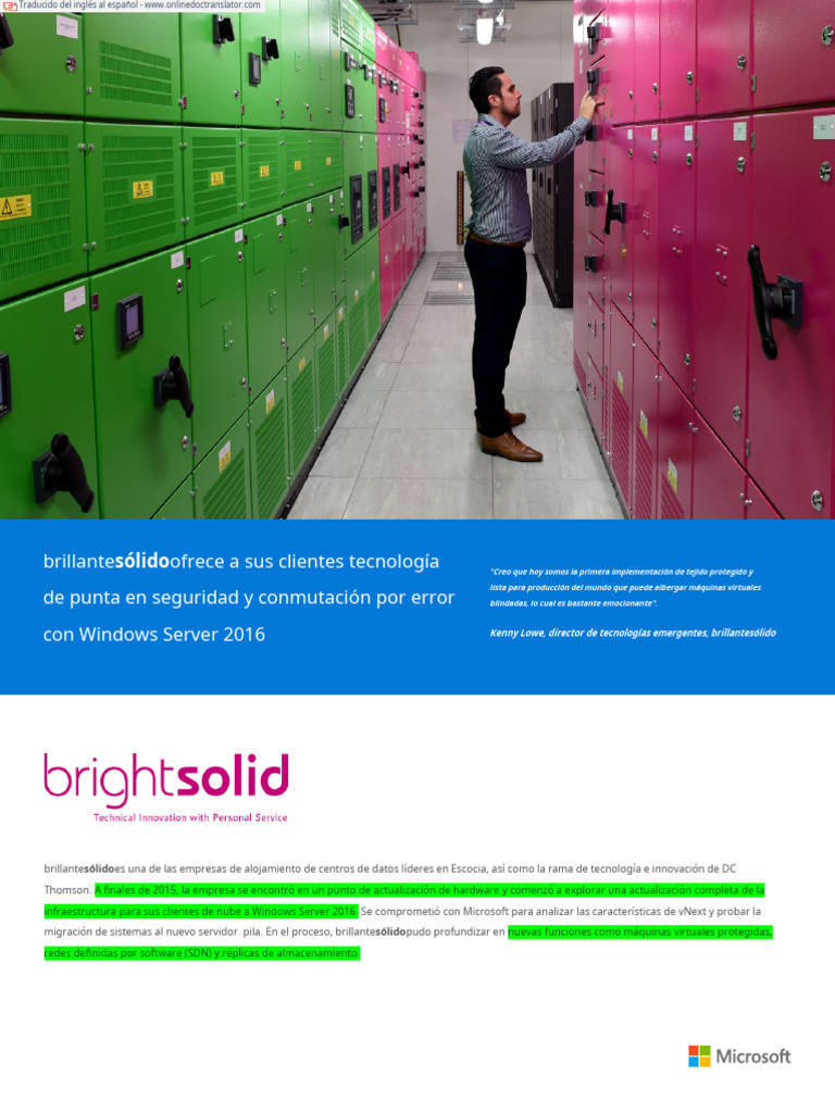 Brightsolid Customer Story | PDF | Máquina virtual | Microsoft