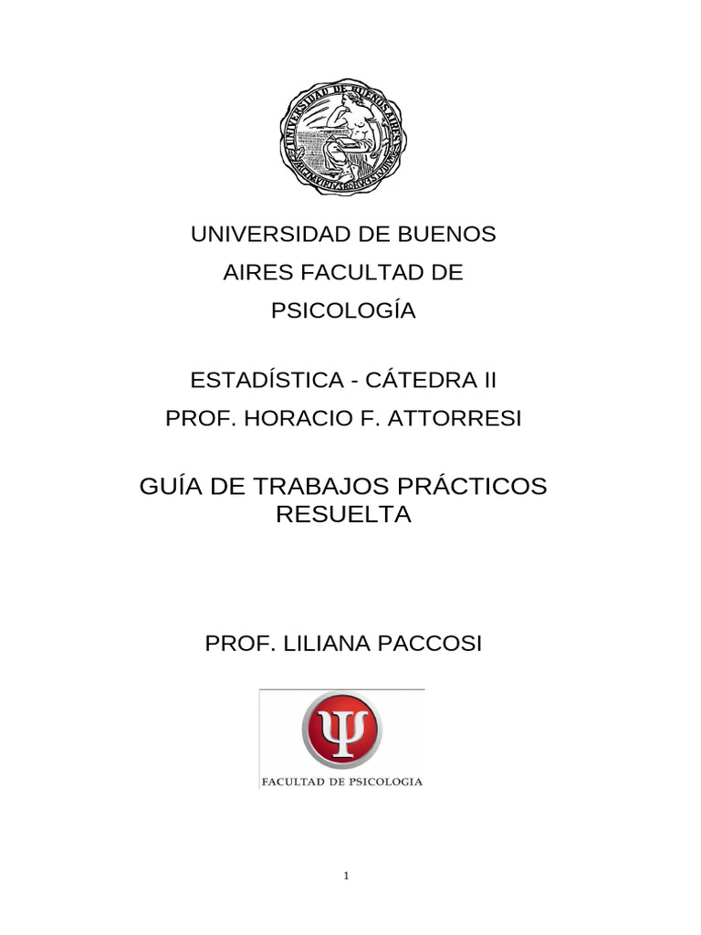Guia TP Resuelta 1 2014 | PDF | Nivel de medida | Estadísticas