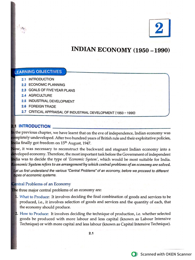 Indian Eco - Ch2&3 | PDF