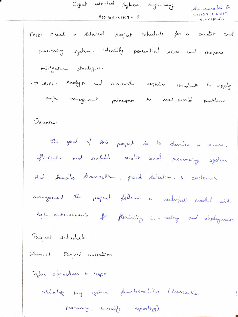 OOSE Assignment 5 | PDF