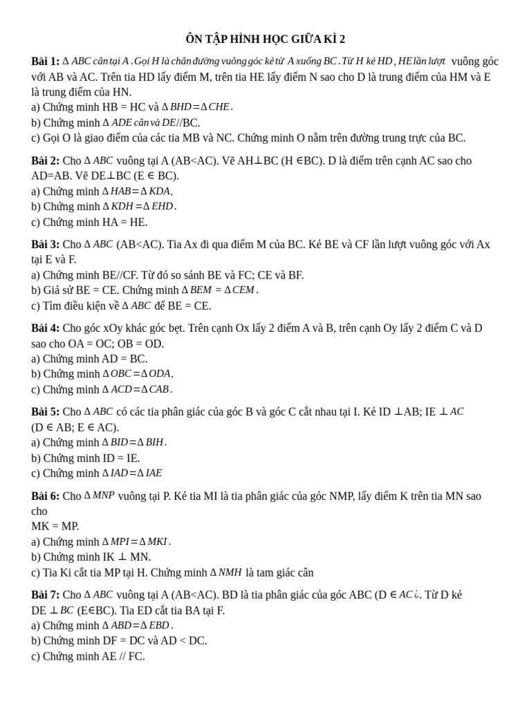ôn hình gk2 7 | PDF
