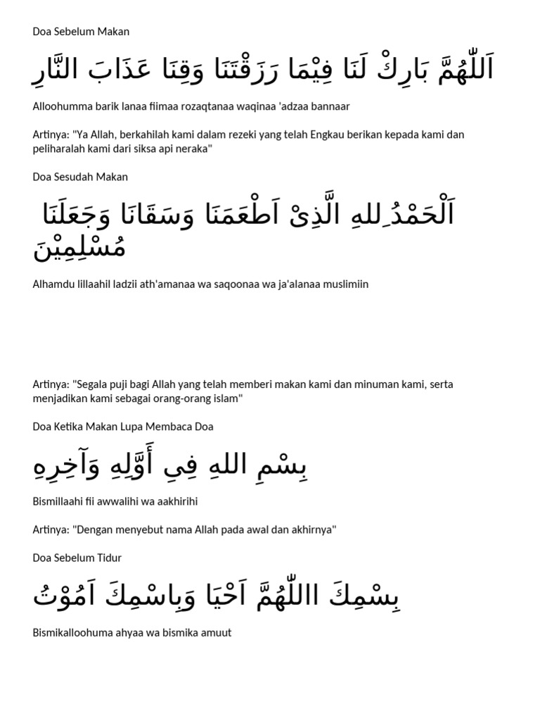 Doa-Doa Harian Utk Abid | PDF