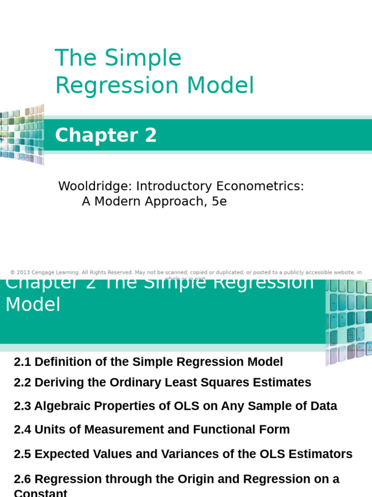 ch-02-wooldridge-5e-ppt20250307 | PDF | Ordinary Least Squares | Regression Analysis