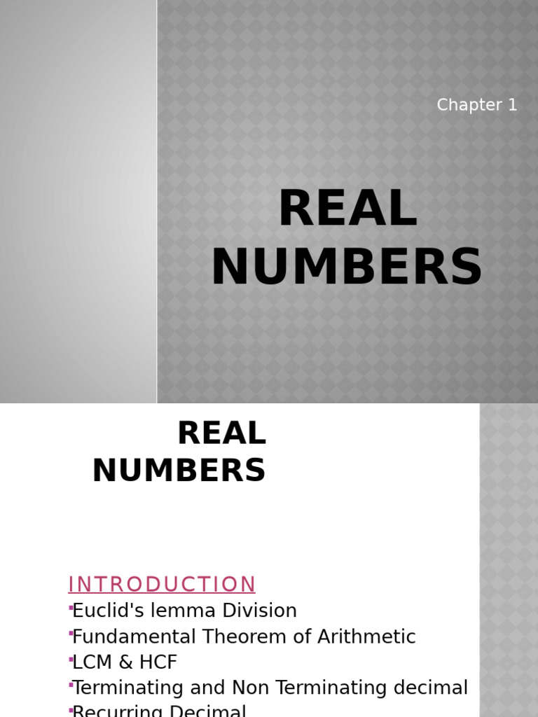 Real Numbers Class 10.pptx (Autosaved) | PDF