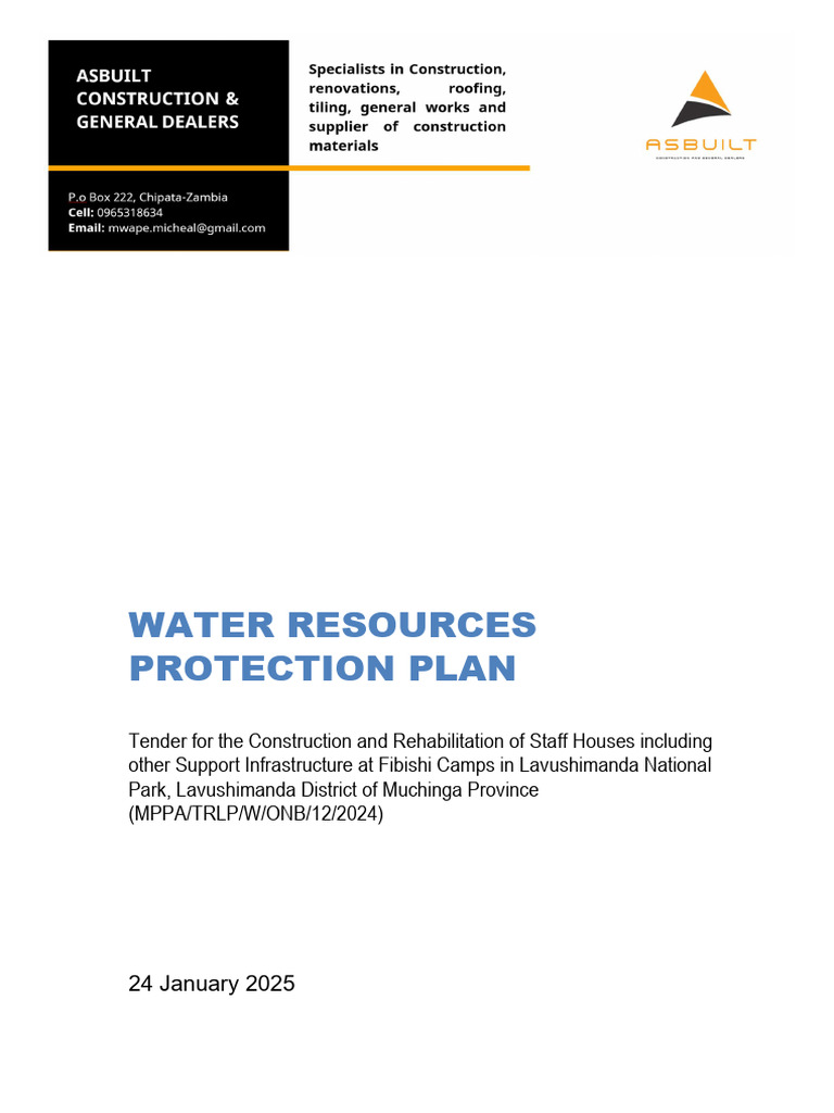 Water Resources Protection Plan Merges | PDF | Water | Audit
